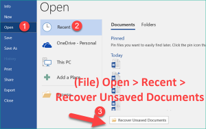(Solved) Recover Deleted/Unsaved Word Document in Windows